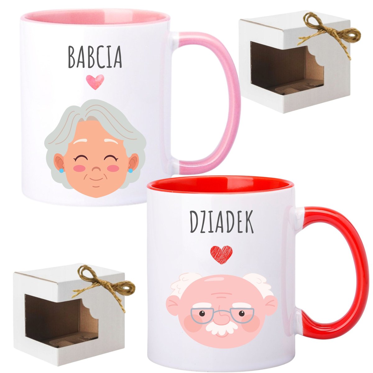 Prezent Na Dzień Babci I Dziadka Kubki Upominek Zestaw Kubek Premium 2 Szt. - Inna marka | Sklep ...