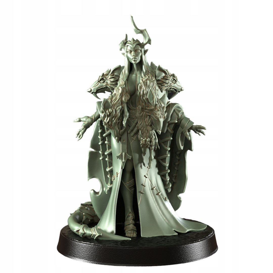 Priestess Księżniczka kobieta Figurka 12k + Podstawa do DND D&D druk 3D ...