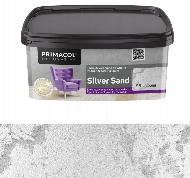 PRIMACOL FARBA DEKORACYJNA STRUKTURALNA SILVER SAND 1L LISBONA S6 ...