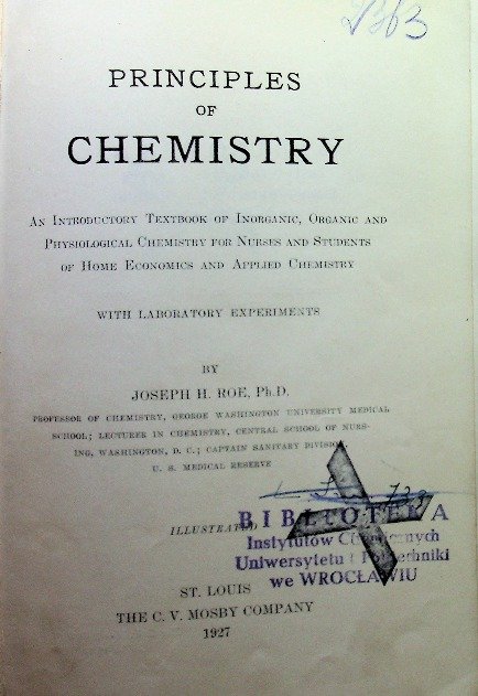 Principles of Chemistry 1927 r. - W opisie | Książka w Empik