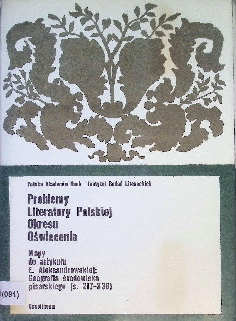Problemy literatury polskiej okresu oswiecenia Mapy - Opracowanie ...