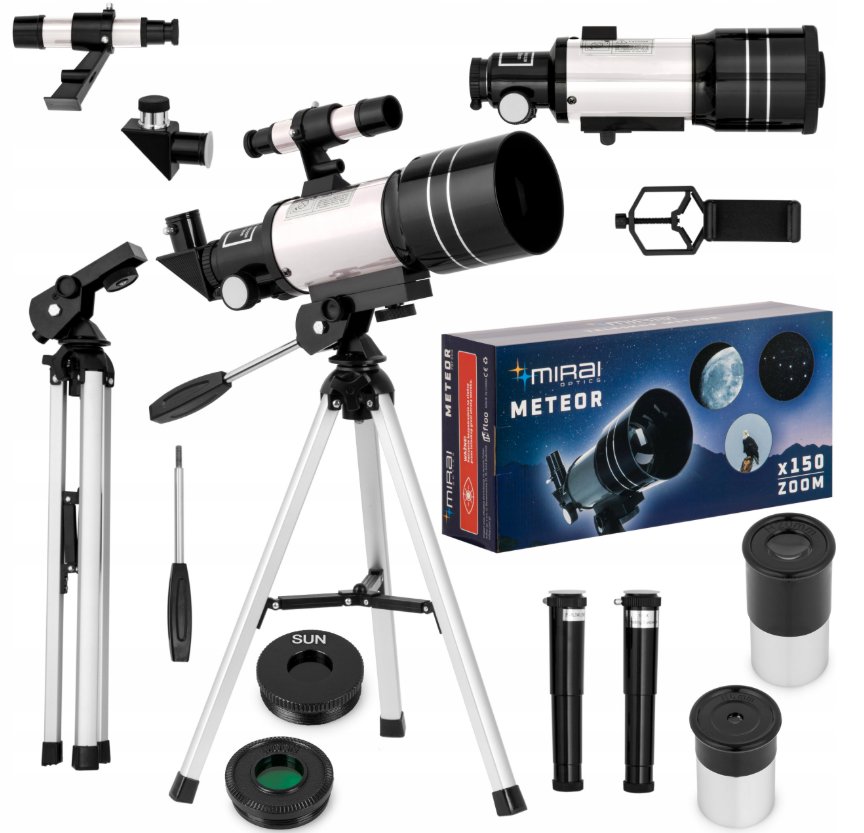 Profesjonalny Teleskop Astronomiczny 70300 z uchwytem do smatfona zoom ...