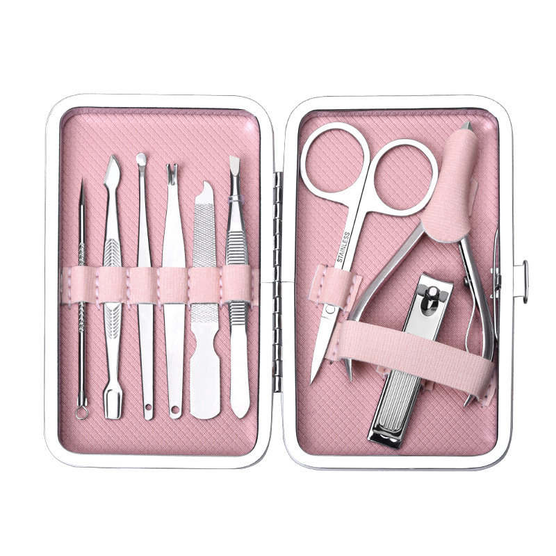 Professional Nail Care Manicure Set of 9Pcs,Stainless Steel Pedicure ...