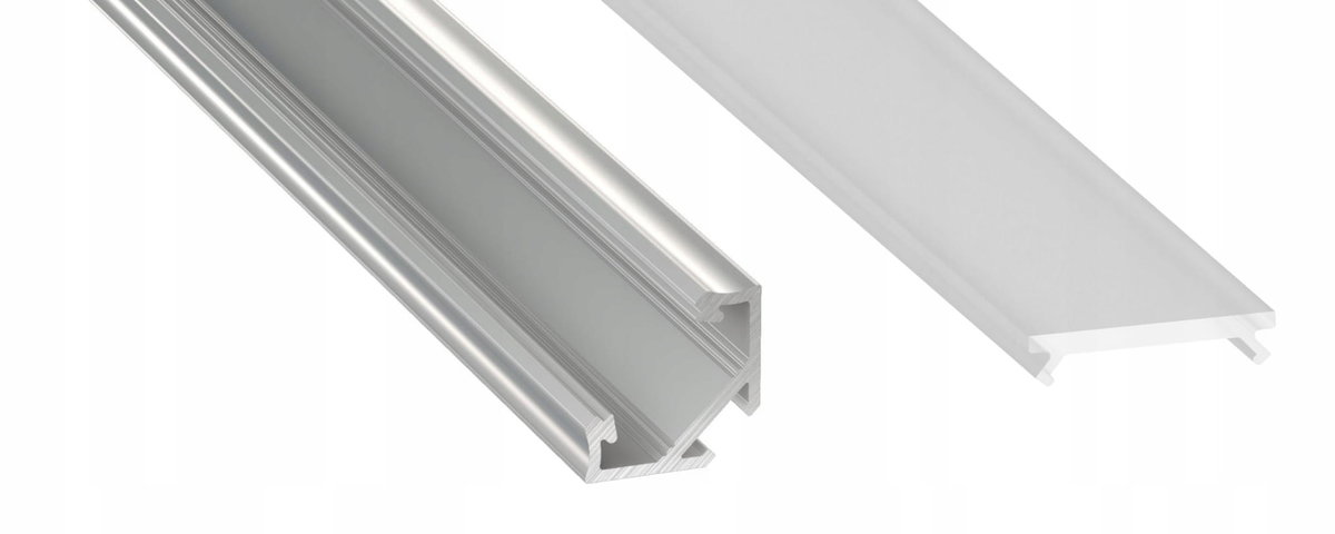PROFIL ALUMINIOWY NAROŻNY DO TAŚM LED 1M Z KLOSZEM - Candy Light ...