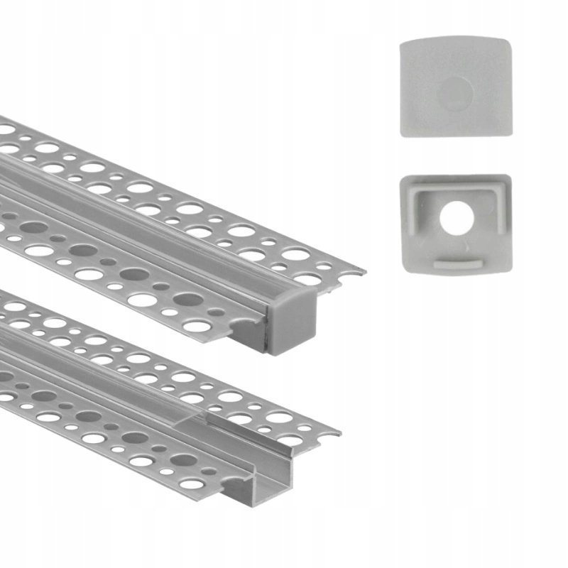 Profil Aluminiowy Podtynkowy do Taśm LED Wpuszczany do Płyt Karton/Gips ...