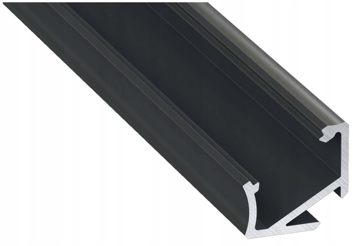 Profil LED Czarny Narożny Kątowy 2m 200cm Natynkowy Do Szaf Typ H 30 ...