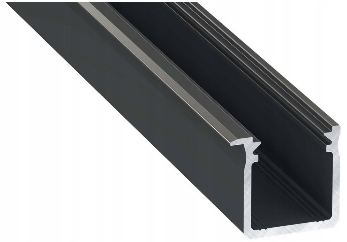 Profil LED Czarny Wpuszczany 1m 100cm Meblowy Do 12mm Premium Typ J ...