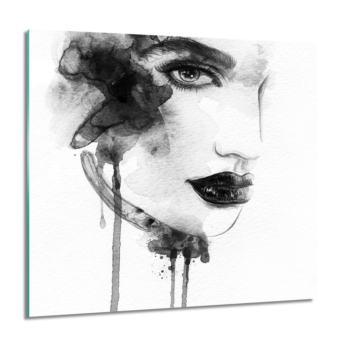 Profil twarz kobieta do kuchni foto na szkle, 60x60 cm - ArtPrintCave ...