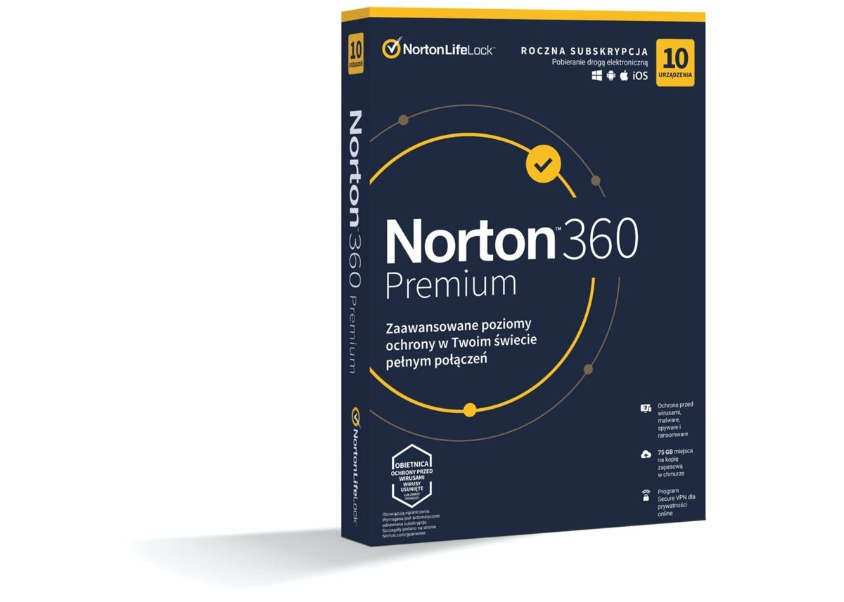 Program antywirusowy Norton 360 Premium ESD Licencja na 1 rok dla 10 ... Program antywirusowy Norton 360 Premium ESD Licencja na 1 rok dla 10 ...