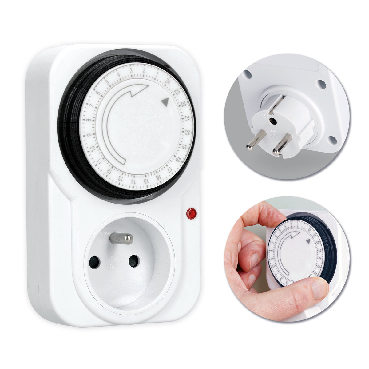 Programator Czasowy Dobowy Do Gniazdka 24h Mechaniczny - LLS | Sklep ...