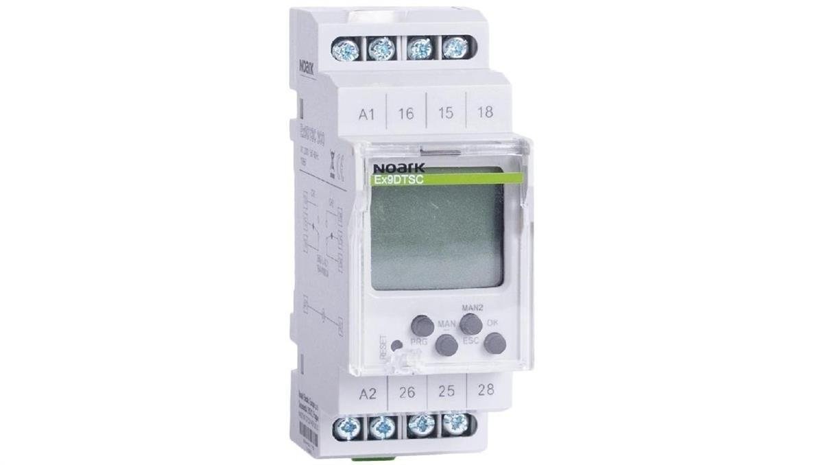 Programator czasowy, wyĺ‚ä…cznik cyfrowy na szynä™ th-35 1-kanaĺ‚owy 2p ...