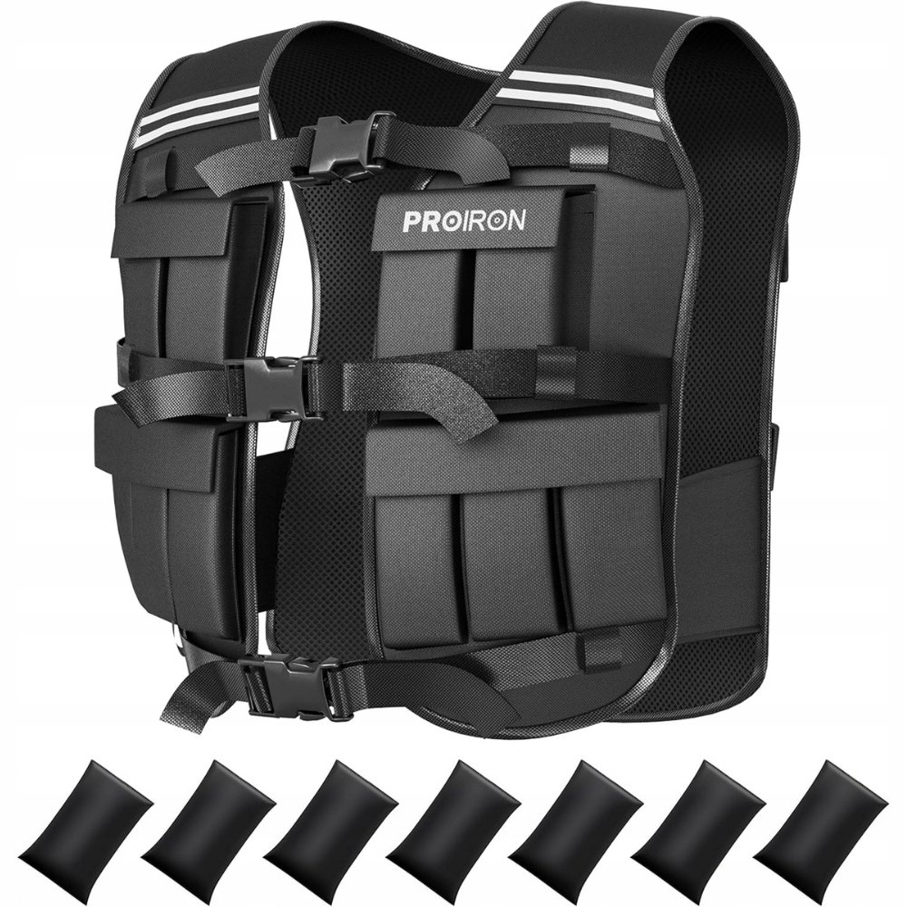 PROIRON Kamizelka obciążeniowa 10 kg - Trwała, oddychająca, czarna - Inna marka | Sport Sklep ...