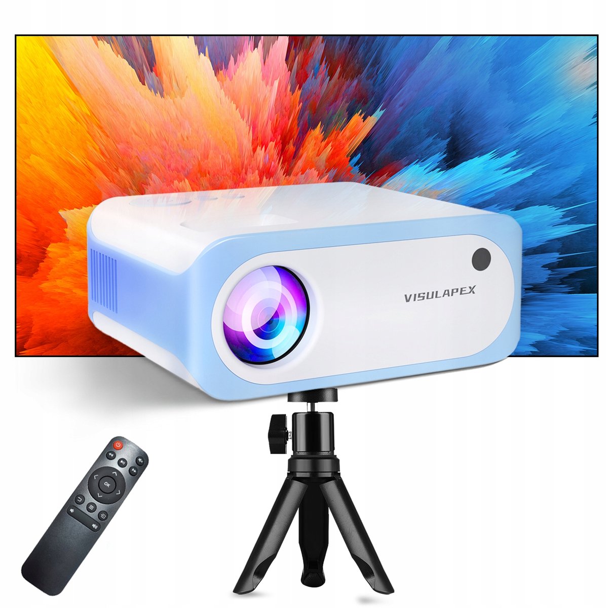 Projektor 5500LM Full HD 5G WiFi Bluetooth USB HDMI Wideo Kino Domowe ...