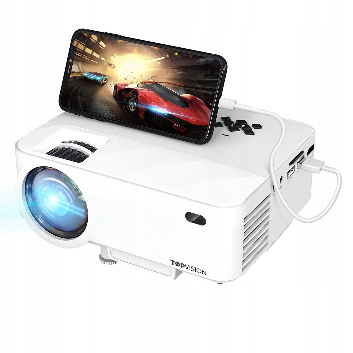 Projektor LED TopVision T21 1080P HD MIRACAST IOS/PC/PS5 - TopVision ...