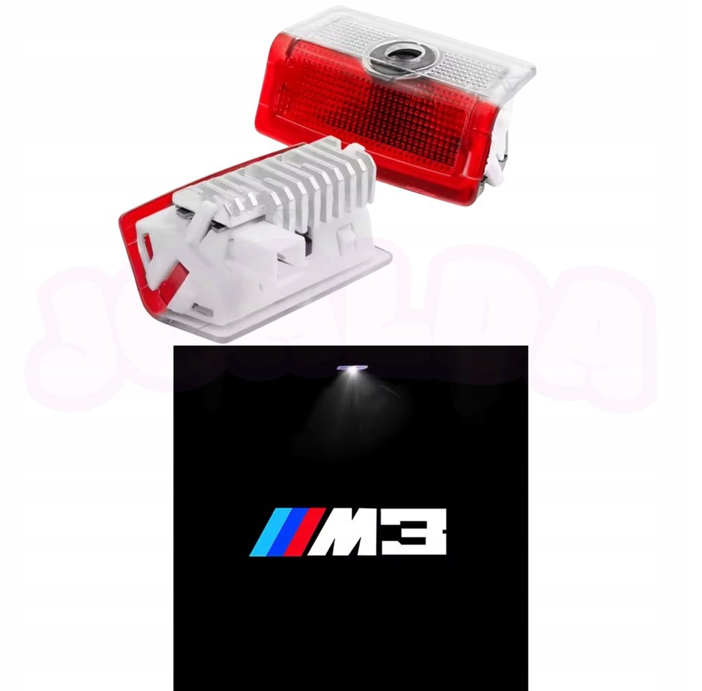 Projektor Oświetlenia Drzwi Samochodu Lampka Led Logo Bmw M3 2Szt ...
