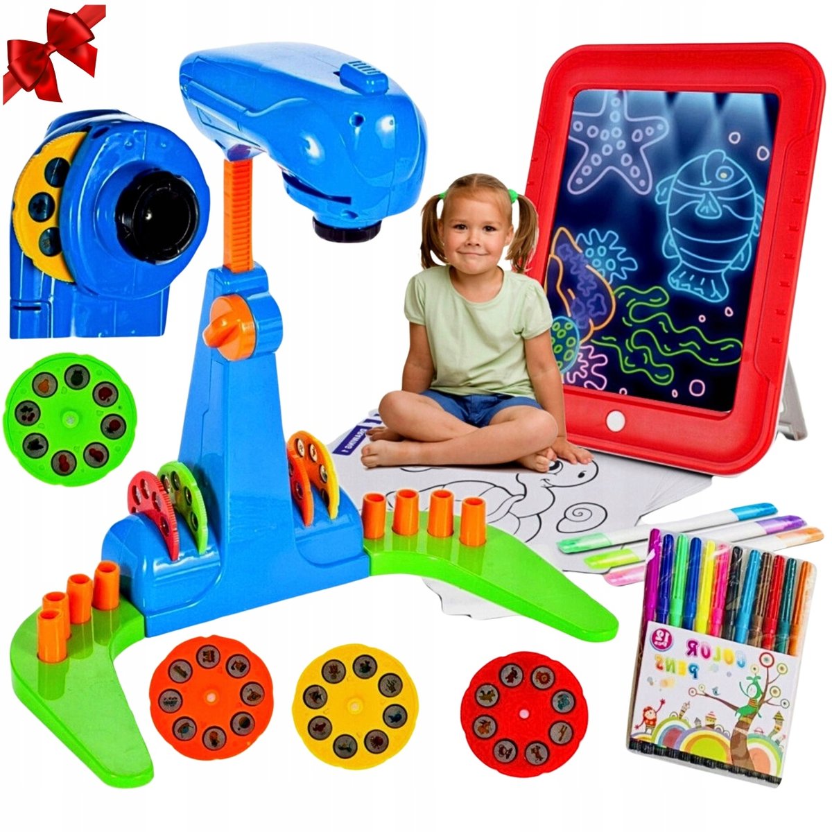 PROJEKTOR RZUTNIK DO RYSOWANIA 32 SLAJDY + TABLET - Abiko | Sklep EMPIK.COM