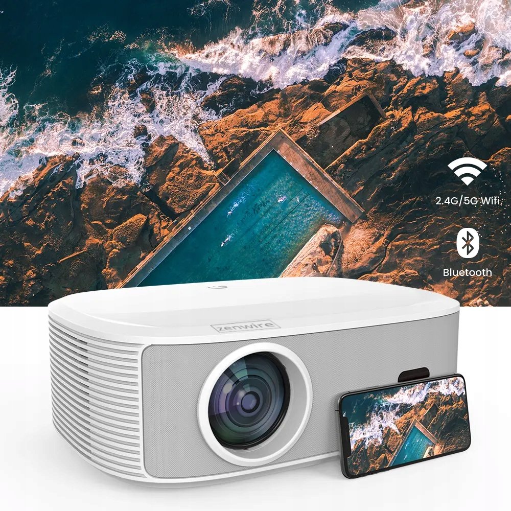 Projektor Rzutnik Full HD 4K 24000lm WiFi SMART TV MULTIMEDIALNY ...