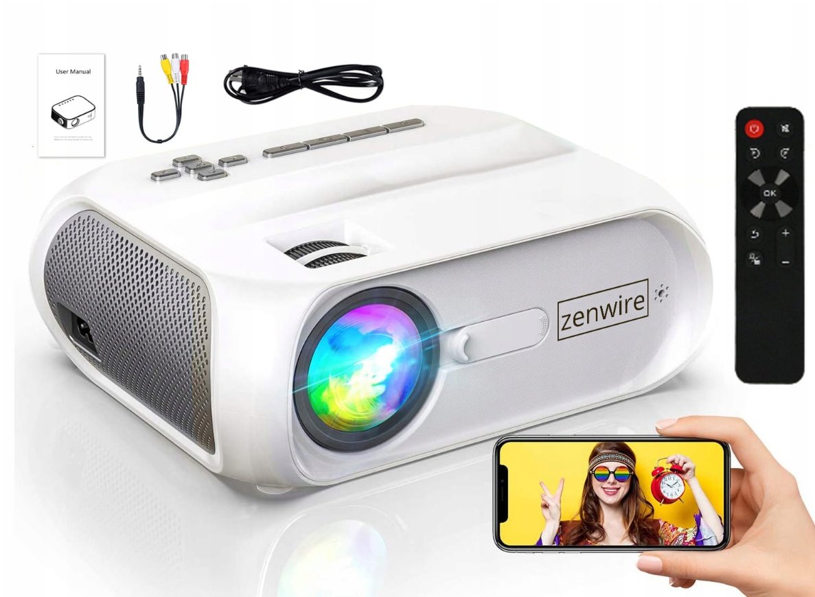 Projektor Rzutnik Led 4K Full Hd 4500Lm 4000:1 200'' Wifi Zenwire S5 ...