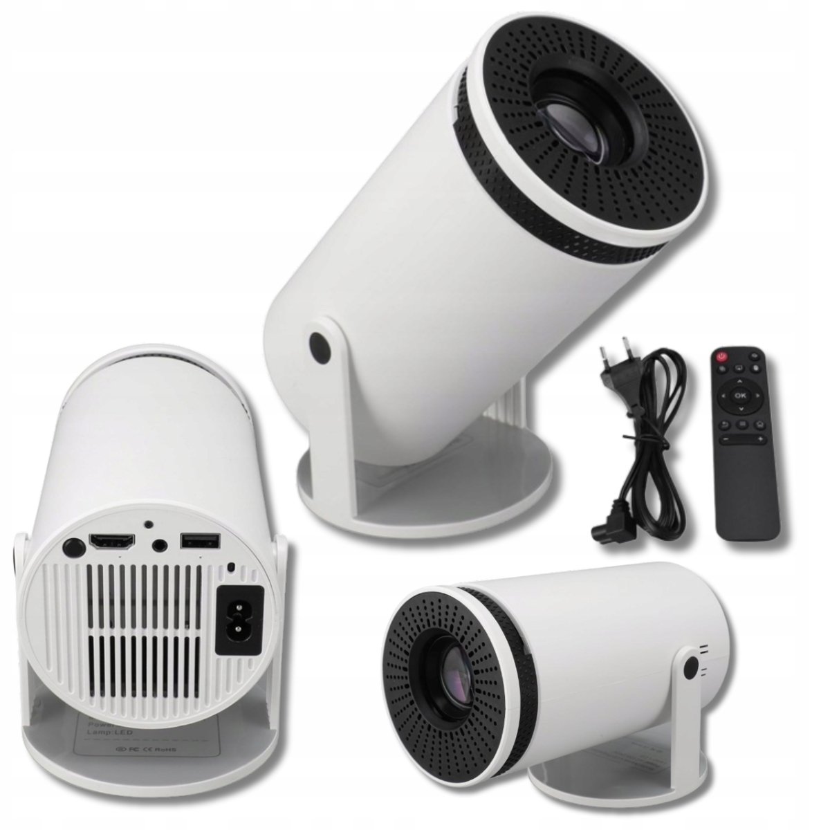 Projektor Rzutnik Led Do Telefonu Wifi Full Android 4K Przenośny 4K ...