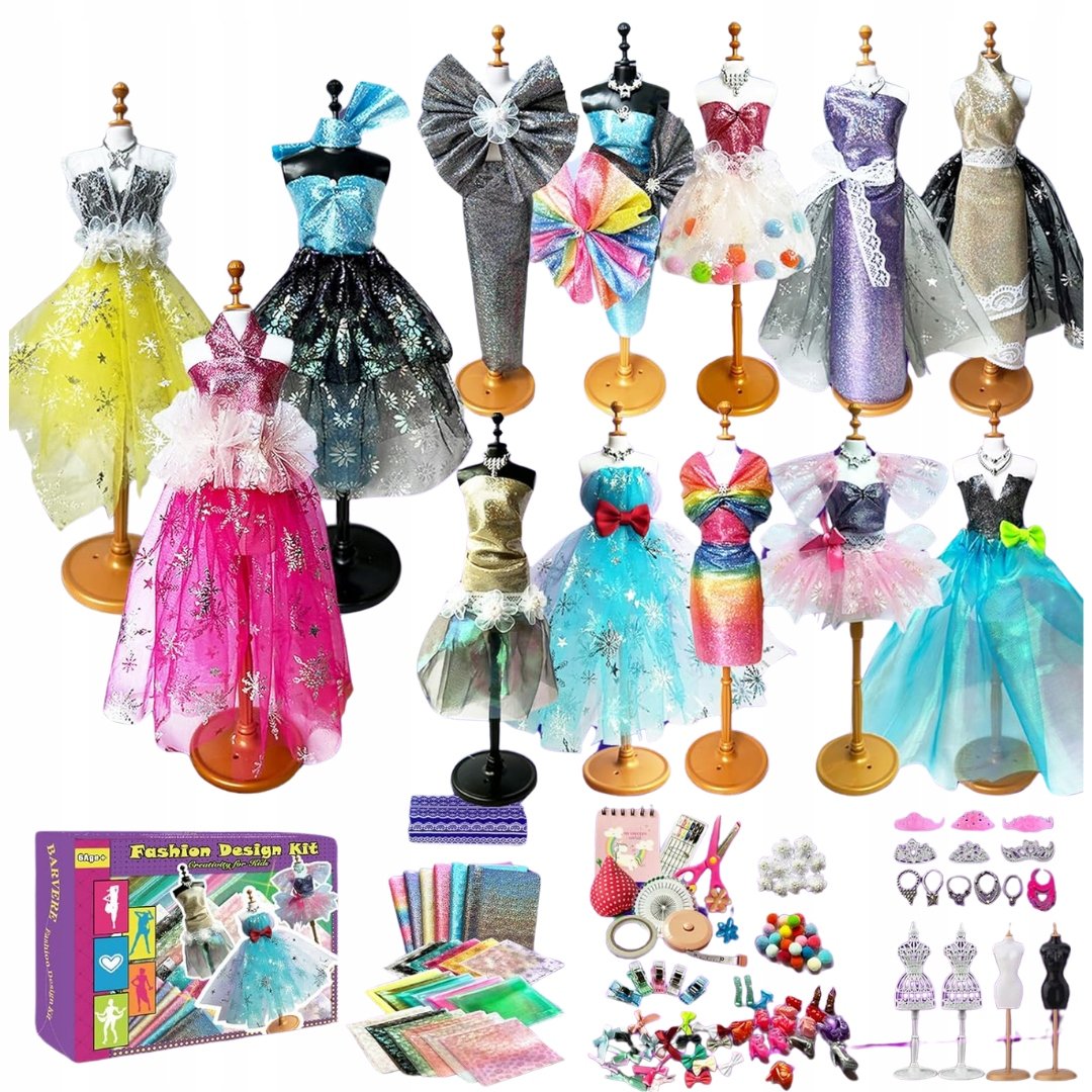 PROJEKTOWANIE MODY UBRAŃ PROJEKTANTKA ZESTAW DO PROJEKTOWANIA MODA DIY ...