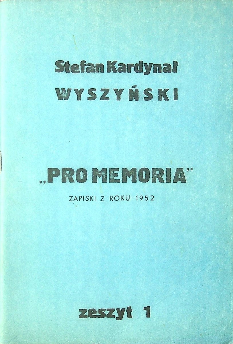 Promemoria zapiski z roku 1952 zeszyt 1 - W opisie | Książka w Empik