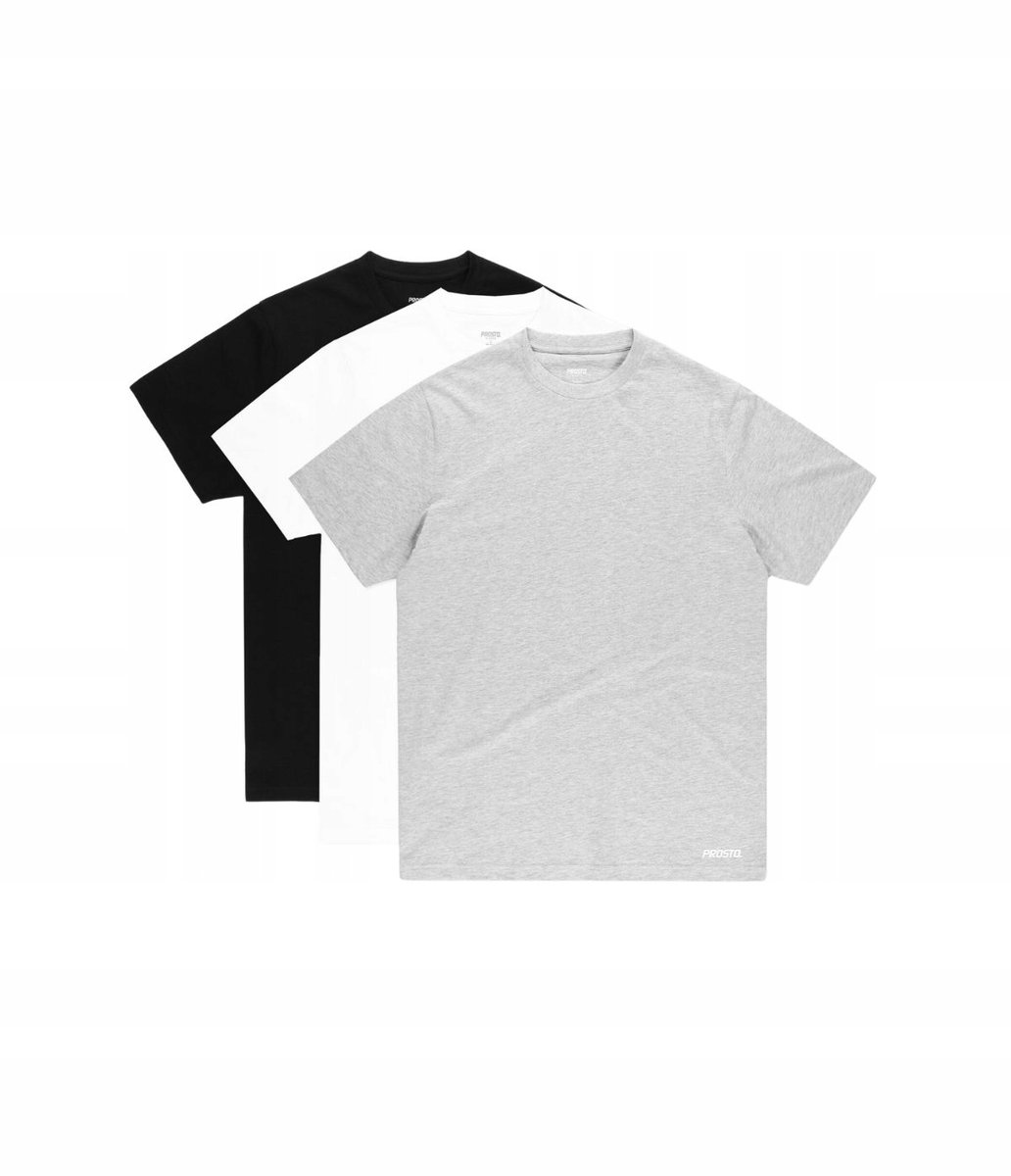 PROSTO T-SHIRT BASIC 3PACK MULTI L - PROSTO | Moda Sklep EMPIK.COM