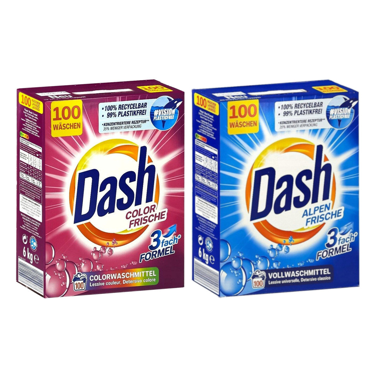 Proszek do prania DASH białe kolor MIX 2x 100 prań 6 kg - DASH | Sklep ...