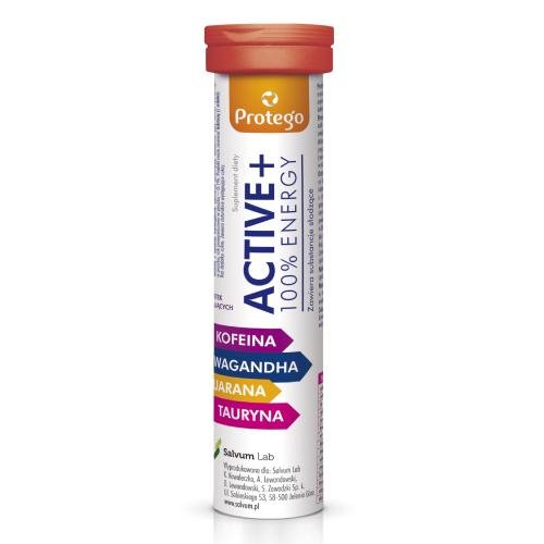 Protego Active + 100% Energy, 20 Tabletek Musujących | Sklep EMPIK.COM