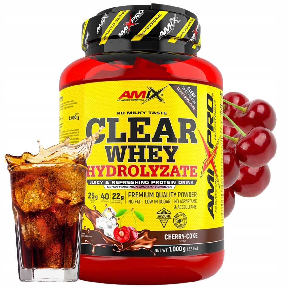 Protein Hydrolyzate Białko Hydrolizat Serwatka WPH Clear Whey Cherry ...