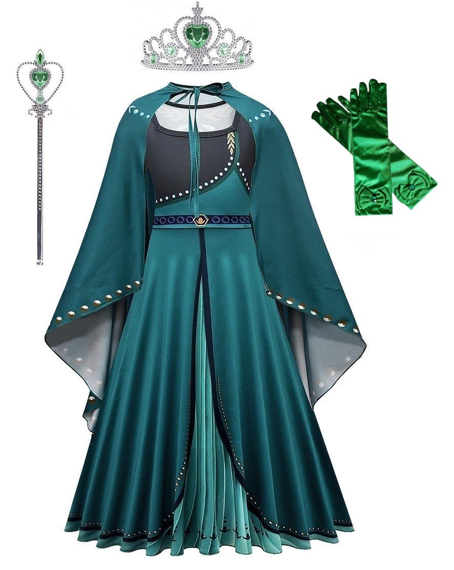 PRZEBRANIE STRÓJ SUKIENKA ANNA KRAINA LODU KSIĘŻNICZKA BAL KARNAWAŁ 110 116 - Hopki | Przyjęcia ...