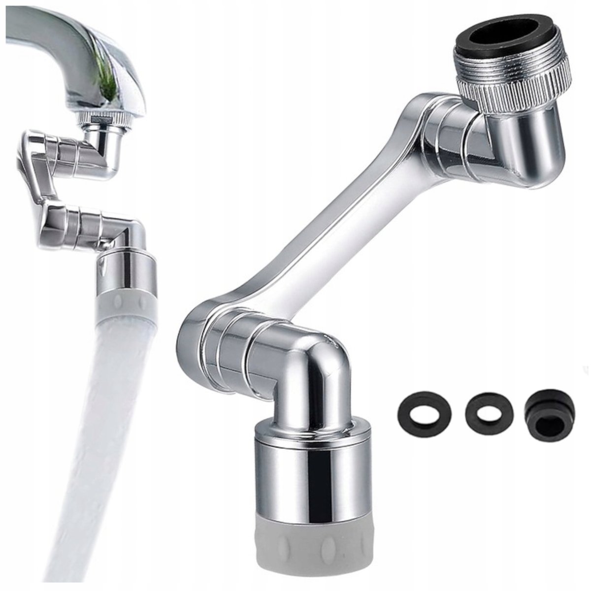 PRZEDŁUŻACZ DO KRANU BATERII OBROTOWA PRZEDŁUŻKA ADAPTER AREATOR ...