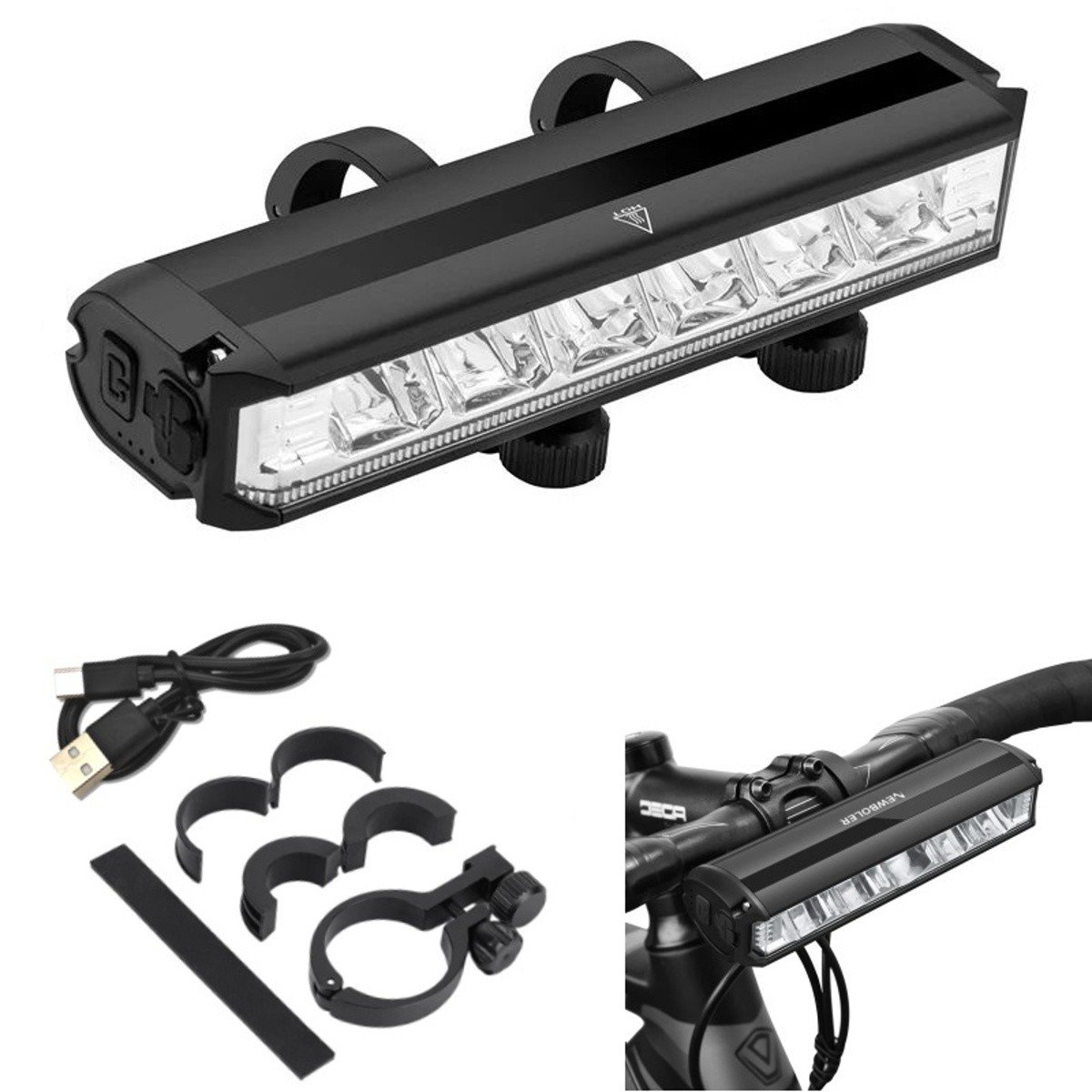 Przednia lampa rowerowa LED, 4 tryby Cree, USB-C - motoLEDy | Sport ...