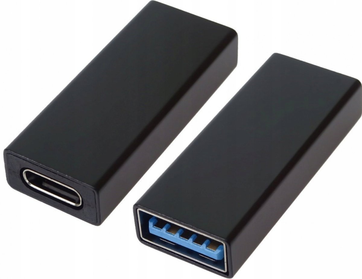 Przejściówka USB3.0 Adapter USB - USB-C AF-AF 3.0 beczka czarny ...