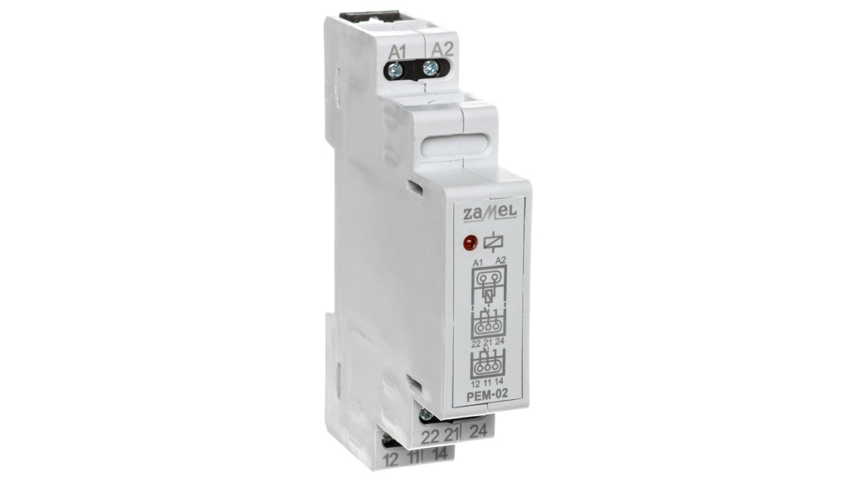 Przekaźnik elektromagnetyczny 24V AC/DC 2x8A PEM-02/024 EXT10000096 - ZAMEL | Sklep EMPIK.COM