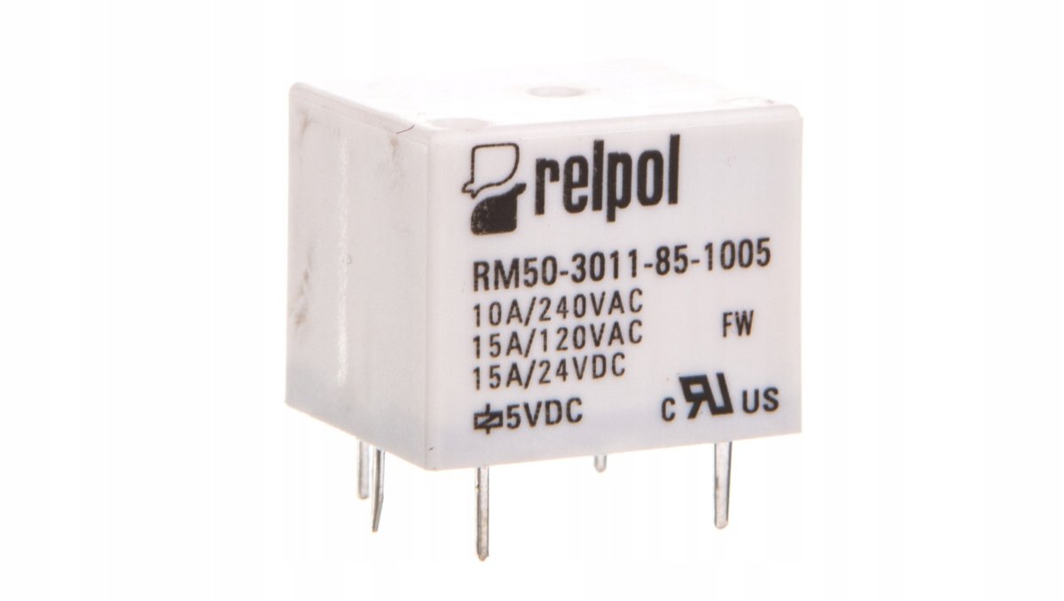 Przekaźnik Relpol 1P 12A 5V DC PCB RM50-3011-85-1005 2611652 - RELPOL ...