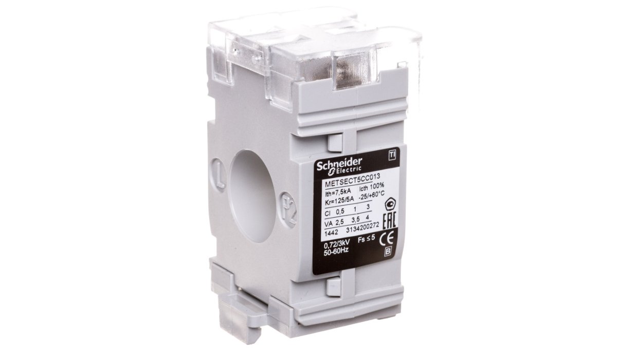 Przekładnik prądowy 125/5A 2,5VA kl.0,5 FS5 na kabel fi21 DIN 125/5 ...