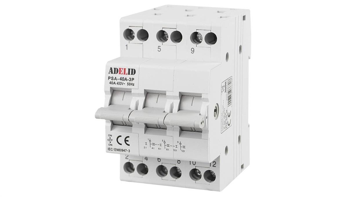 Przeĺ ä„cznik zasilania sieä†-agregat 3p 40a 1-0-2 psa-40a-3p - ADELID | Sklep EMPIK.COM