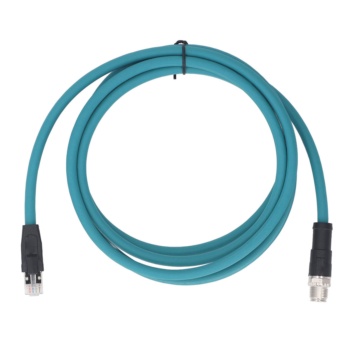 Przemysłowy kabel Ethernet CAT6A 2 m, niebieski, wodny: złącze proste ...