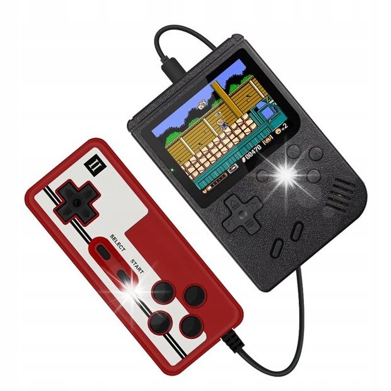 PRZENOŚNA MINI RETRO KONSOLA 400+ KULTOWYCH GIER GRA ELEKTRONICZNA TV ...