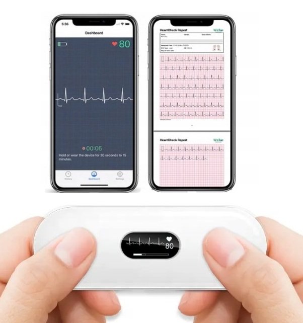 Przenośny monitor EKG ER2-S z ekranem Pomiar i Analiza AI - Viatom | AGD Sklep EMPIK.COM