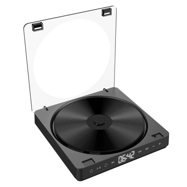 Przenośny odtwarzacz CD z podwójnym przyciskiem kontaktowym i funkcją ...