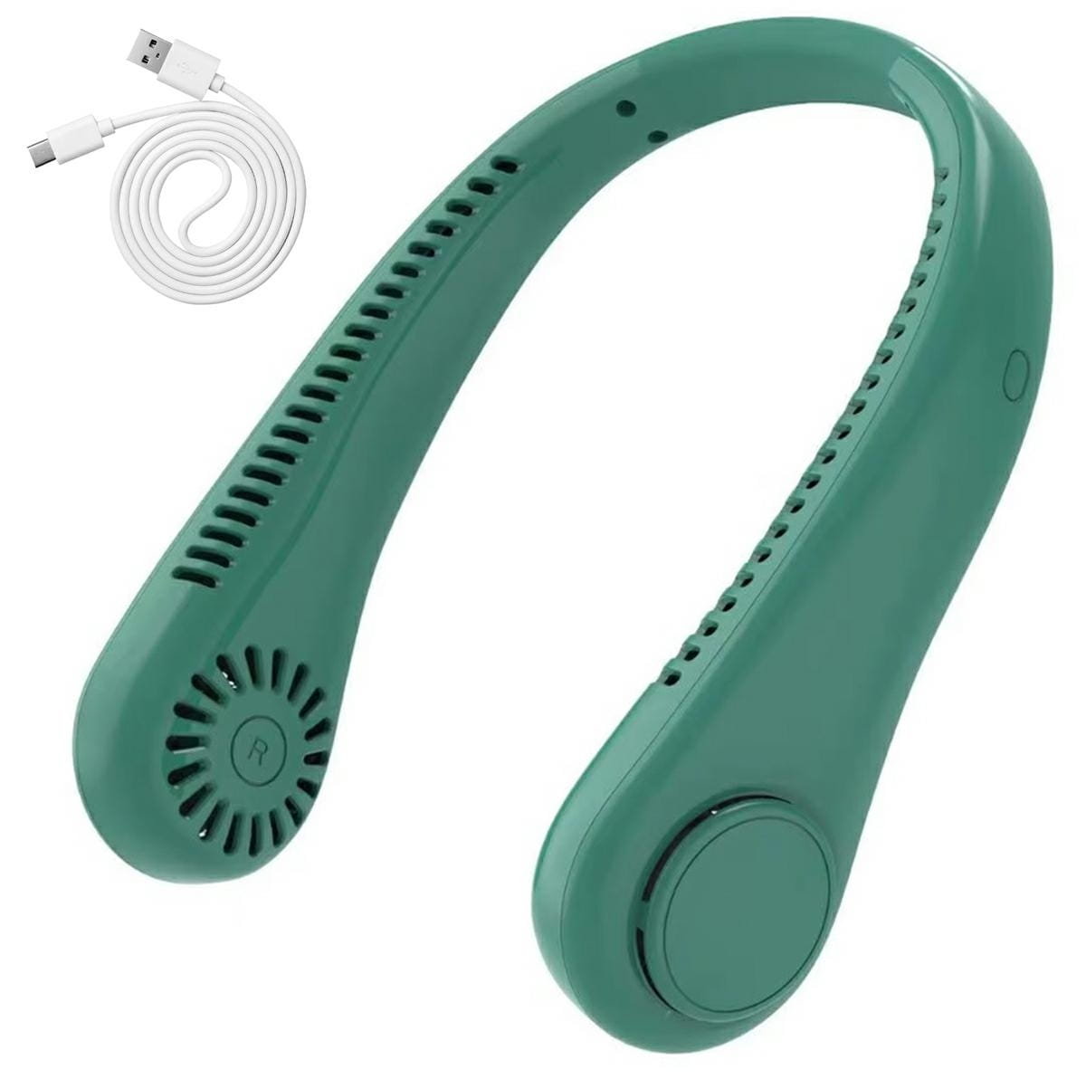 Przenośny wentylator bezłopatkowy na szyję - 3 prędkości, zasilanie USB ...