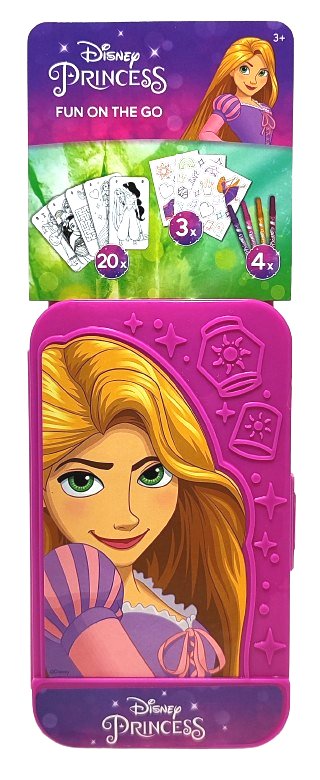 Przenośny zestaw: Mazaki, kolorowanki, naklejki. Disney Księżniczki ...