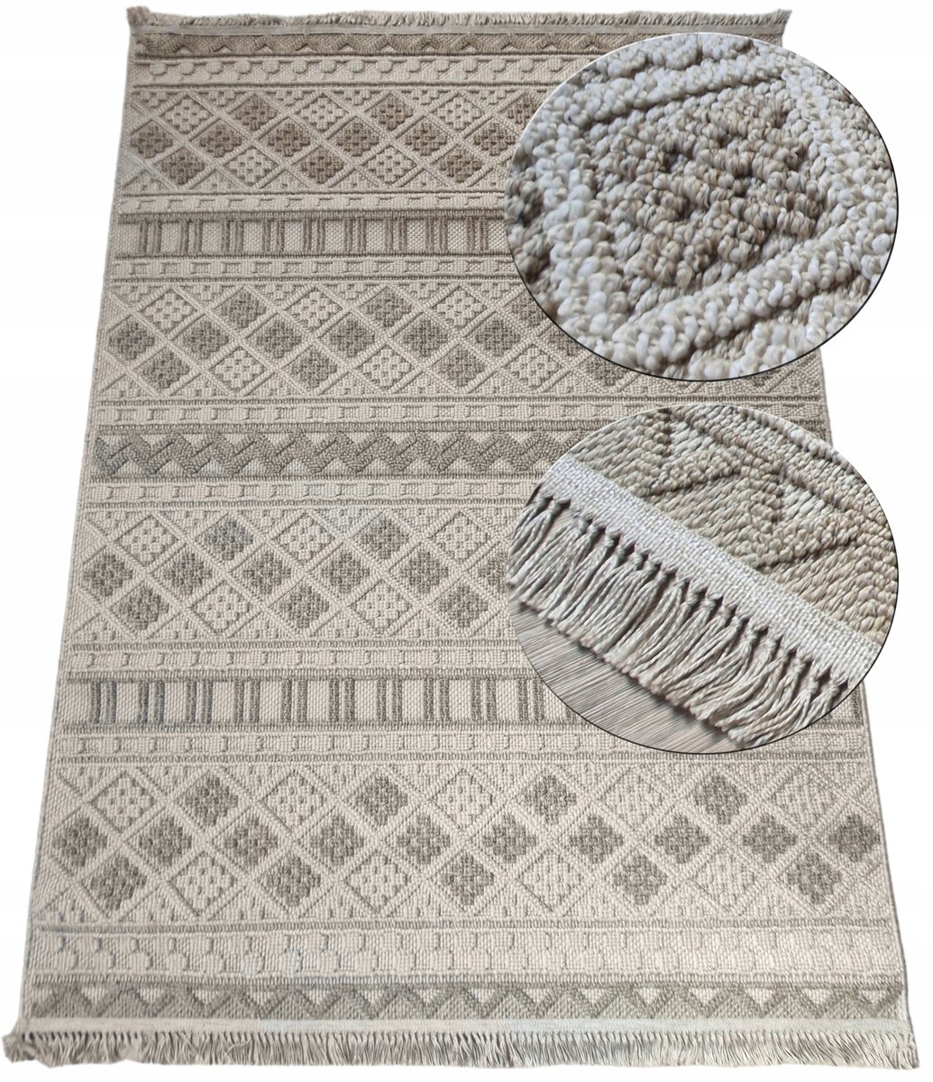 Przepiękny Modny Dywan z frędzlami BOHO 120x170cm wzory do wyboru w ...