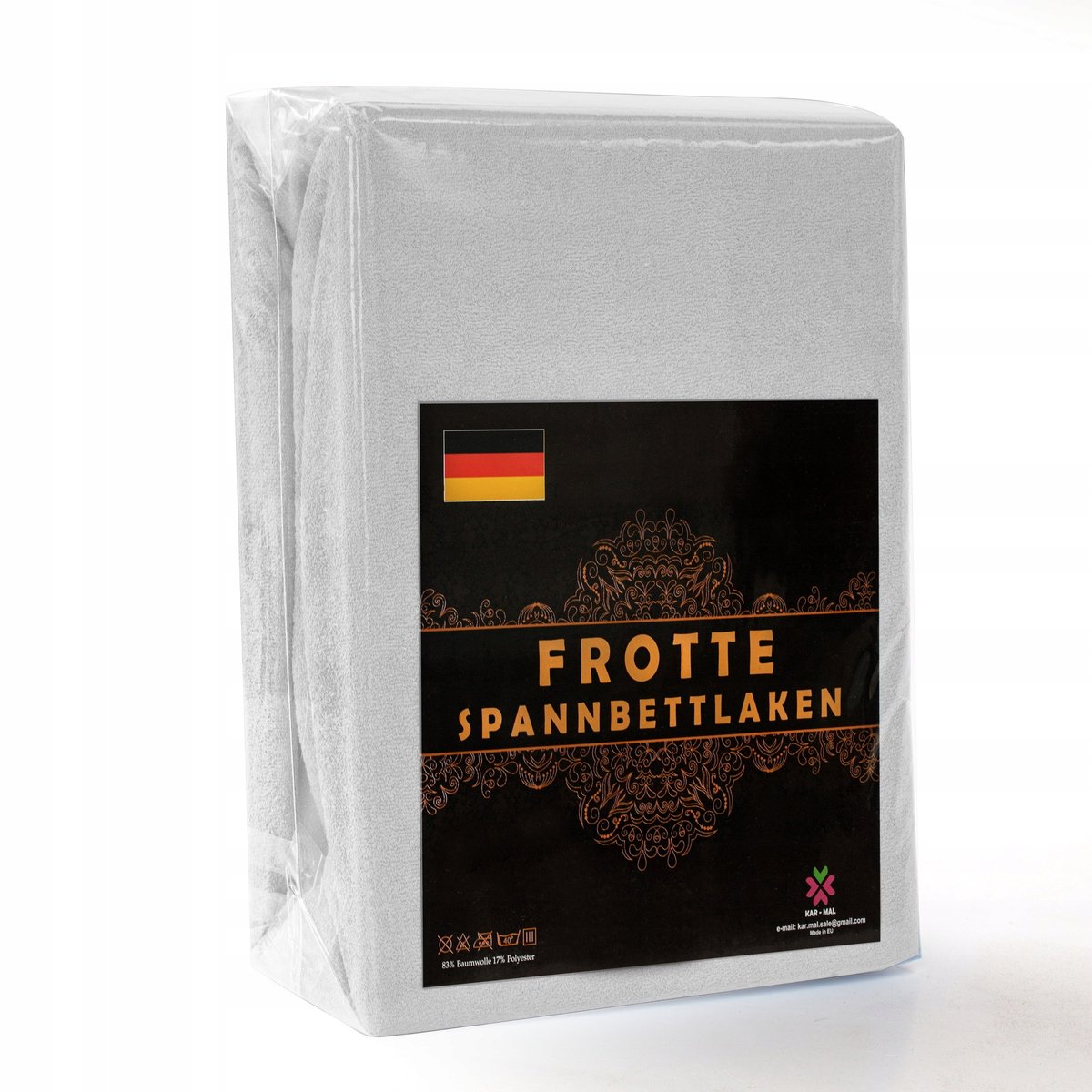 Prześcieradło FROTTE z gumką 160x200 GRUBE, KOLORY, Białe - KAR-MAL ...