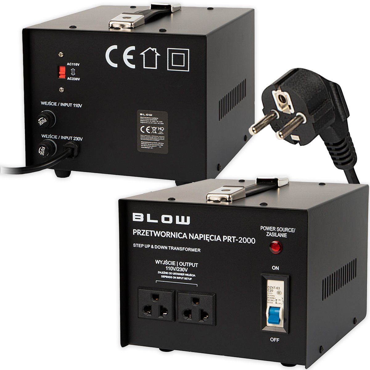 PRZETWORNICA KONWERTER NAPIĘCIA ZASILACZ 110V 230V 2000W - Blow | Motoryzacja EMPIK