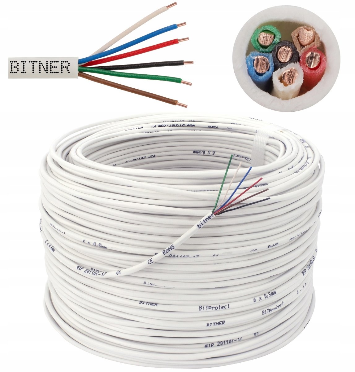 Przewód kabel alarmowy YTDY 6x0,5 Bitner 200m - BITNER | Sklep EMPIK.COM