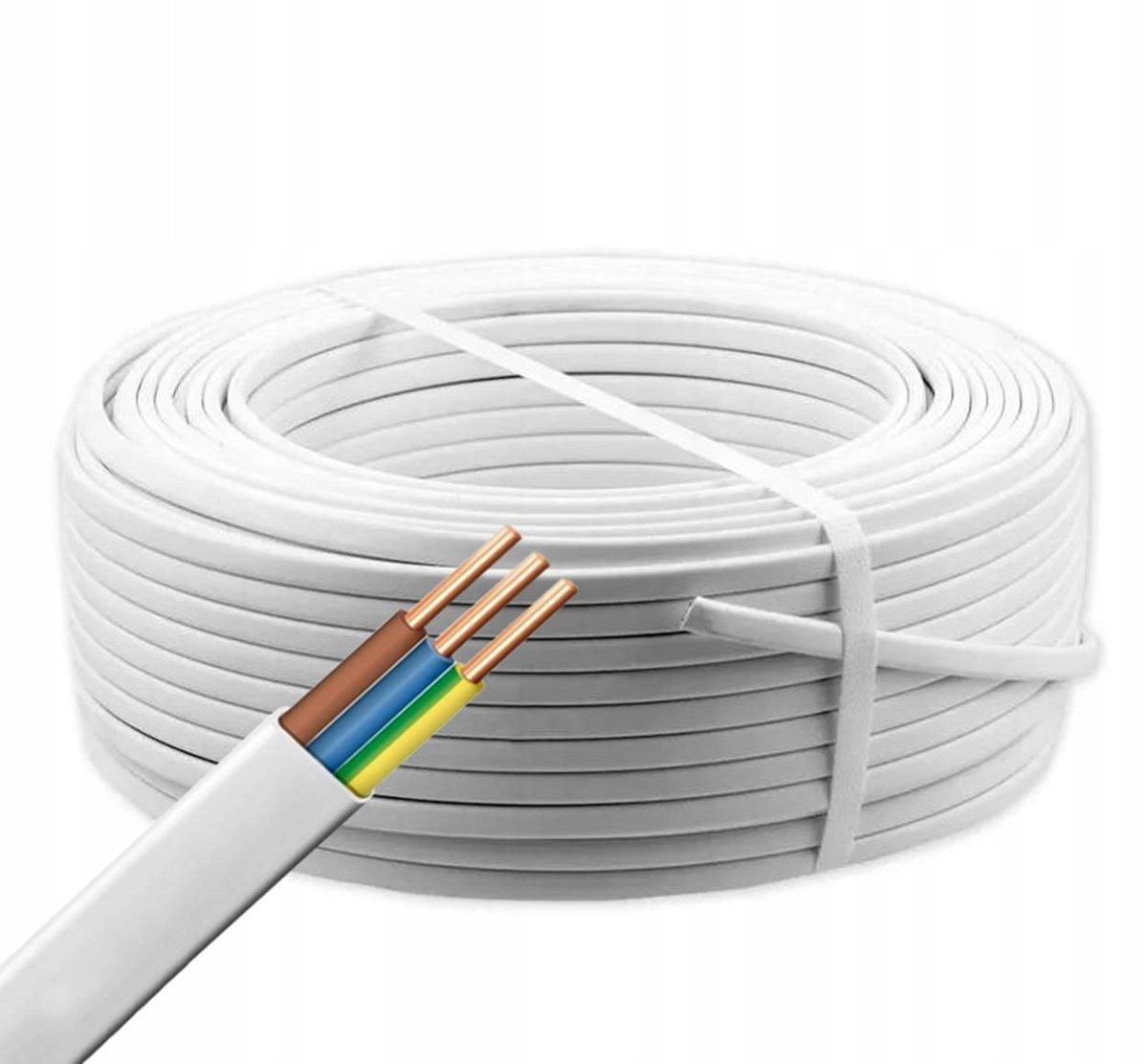 Przewód Kabel Ydyp 3X1,5Mm Drut Biały 10M - Inna marka | Sklep EMPIK.COM