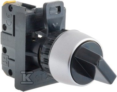 Przycisk sterowniczy pokrętny piórkiem 2 położeniowy ( 0-I ), czarny ...