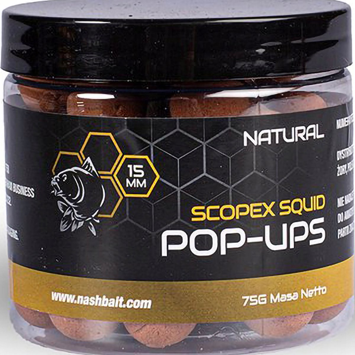 PRZYNĘTA KULKI PŁYWAJĄCE POP UP NASH SCOPEX SQUID NATURAL 12 MM 75 G ...